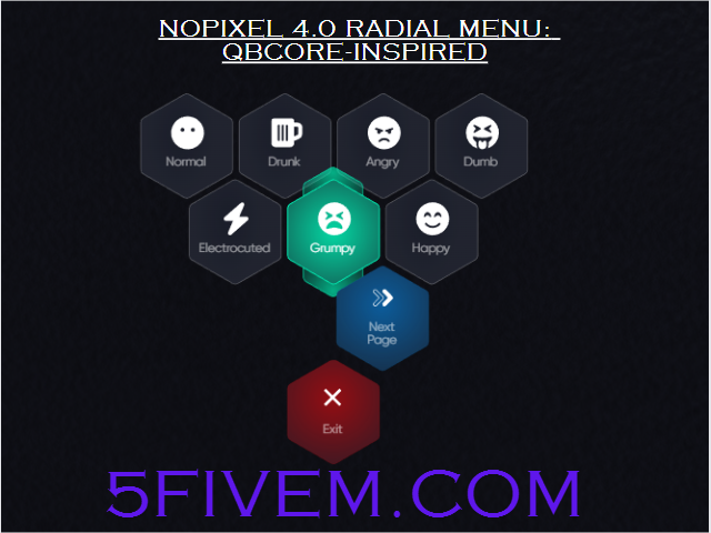 NoPixel 4.0 Radial Menu: QBCore-Inspired - 5FiveM - Best RedM Full Server & FiveM Resources