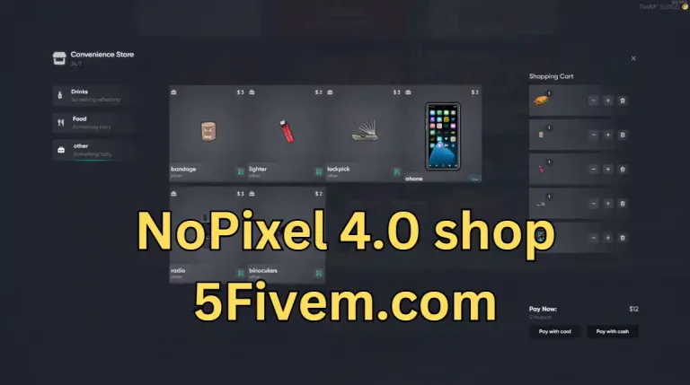 NoPixel 4.0 Inspired Shop Script [ESX & QB] - 5FiveM - Best RedM Full Server & FiveM Resources