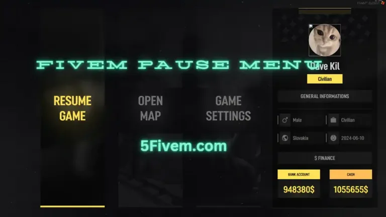 Pause Menu FiveM - 5FiveM - Best RedM Full Server & FiveM Resources