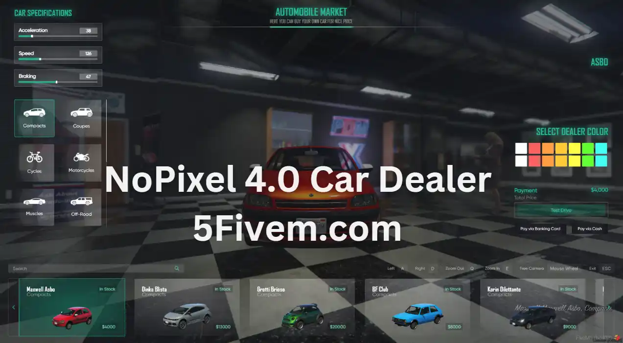 NoPixel 4.0 Car Dealer | Fivem Car Dealer | [QBCore/ESX] - Best RedM ...